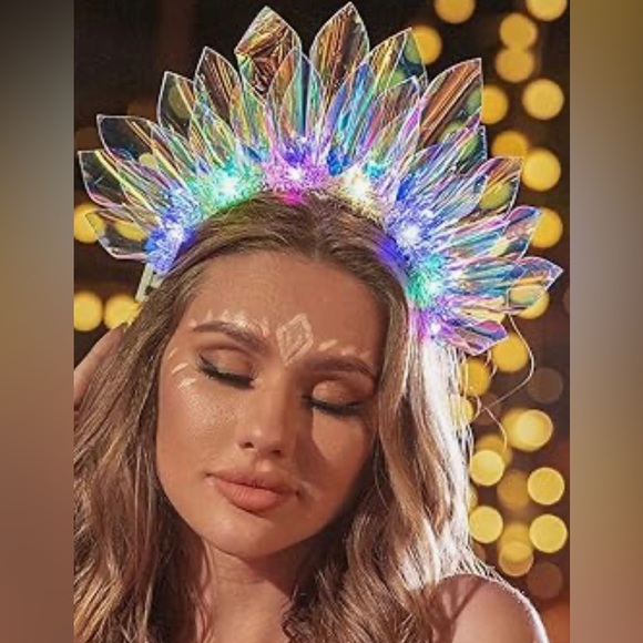 Accessories | Nwt Light Up Headband Led Headbands Party Nightclub Rave ...